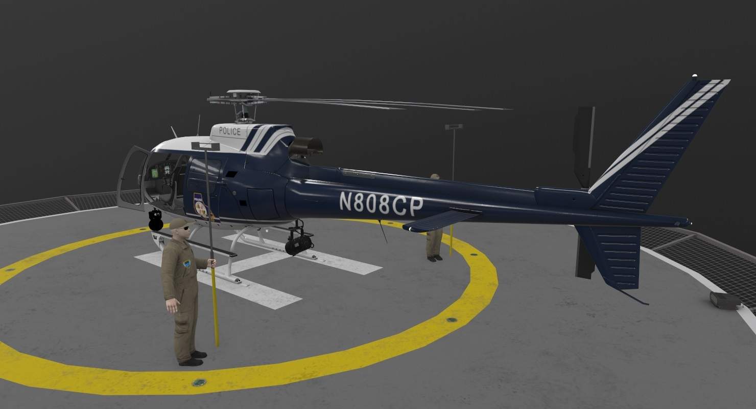 AS-350 Baltimore County Police Animated 3D Model by pukamakara