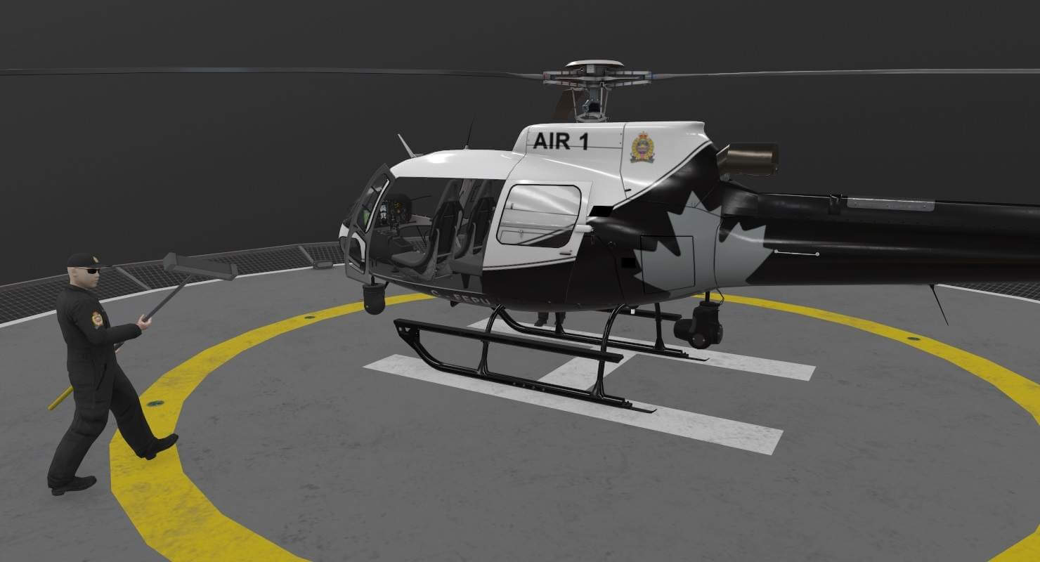 AS-350 Edmonton Police Service Animated 3D Model by pukamakara