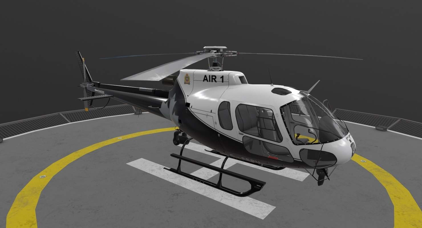 AS-350 Edmonton Police Service 3D Model by pukamakara
