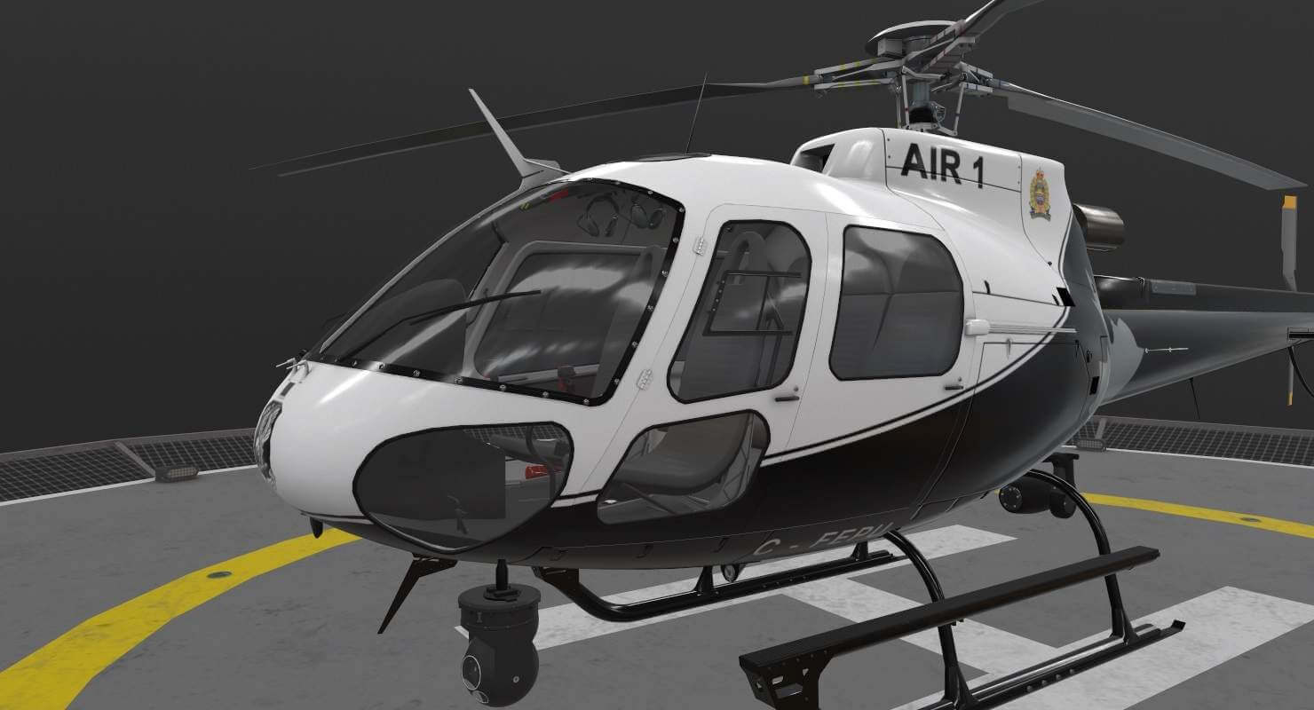 AS-350 Edmonton Police Service 3D Model by pukamakara