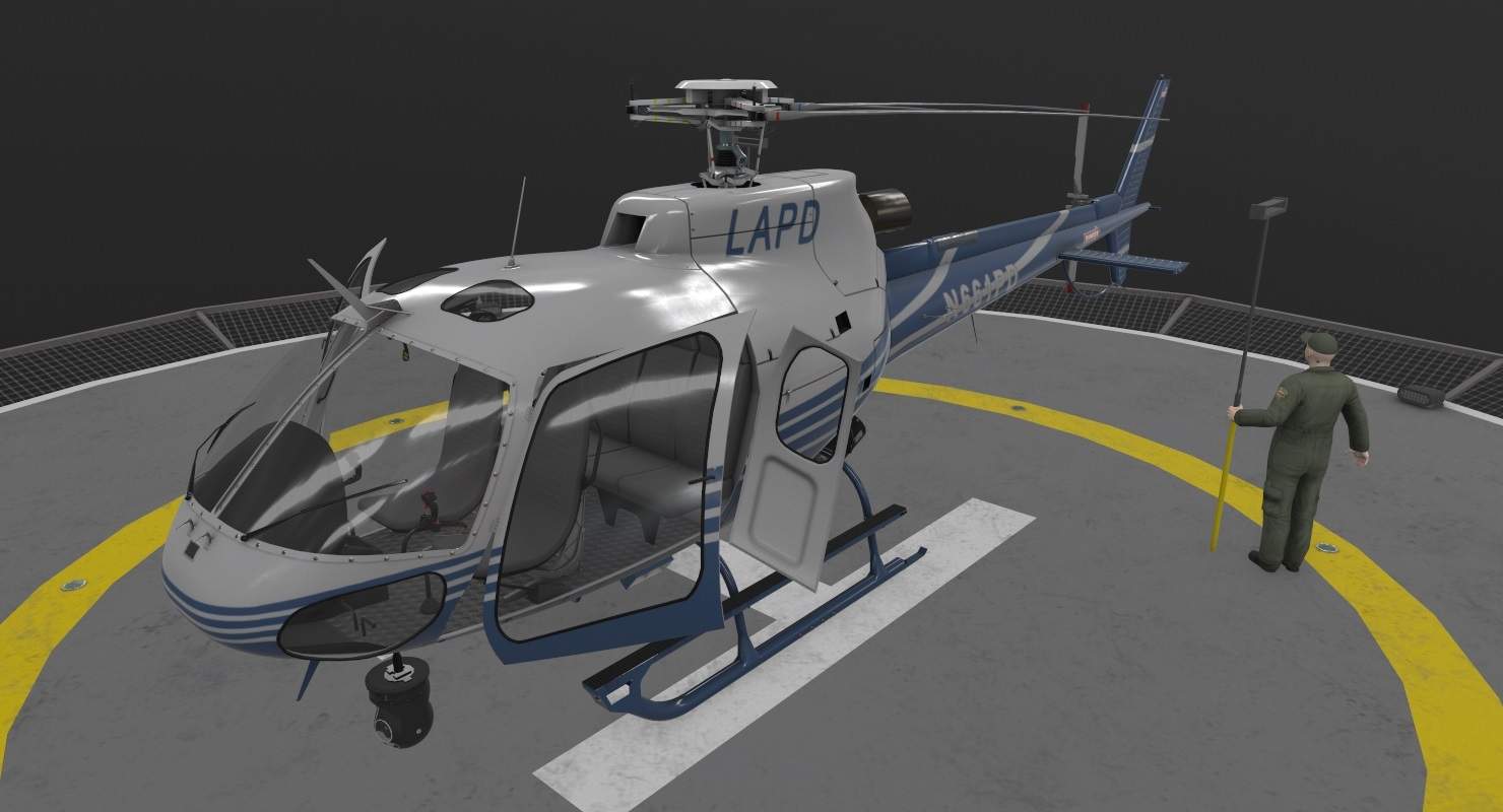 AS-350 LAPD 2 Animated 3D Model by pukamakara