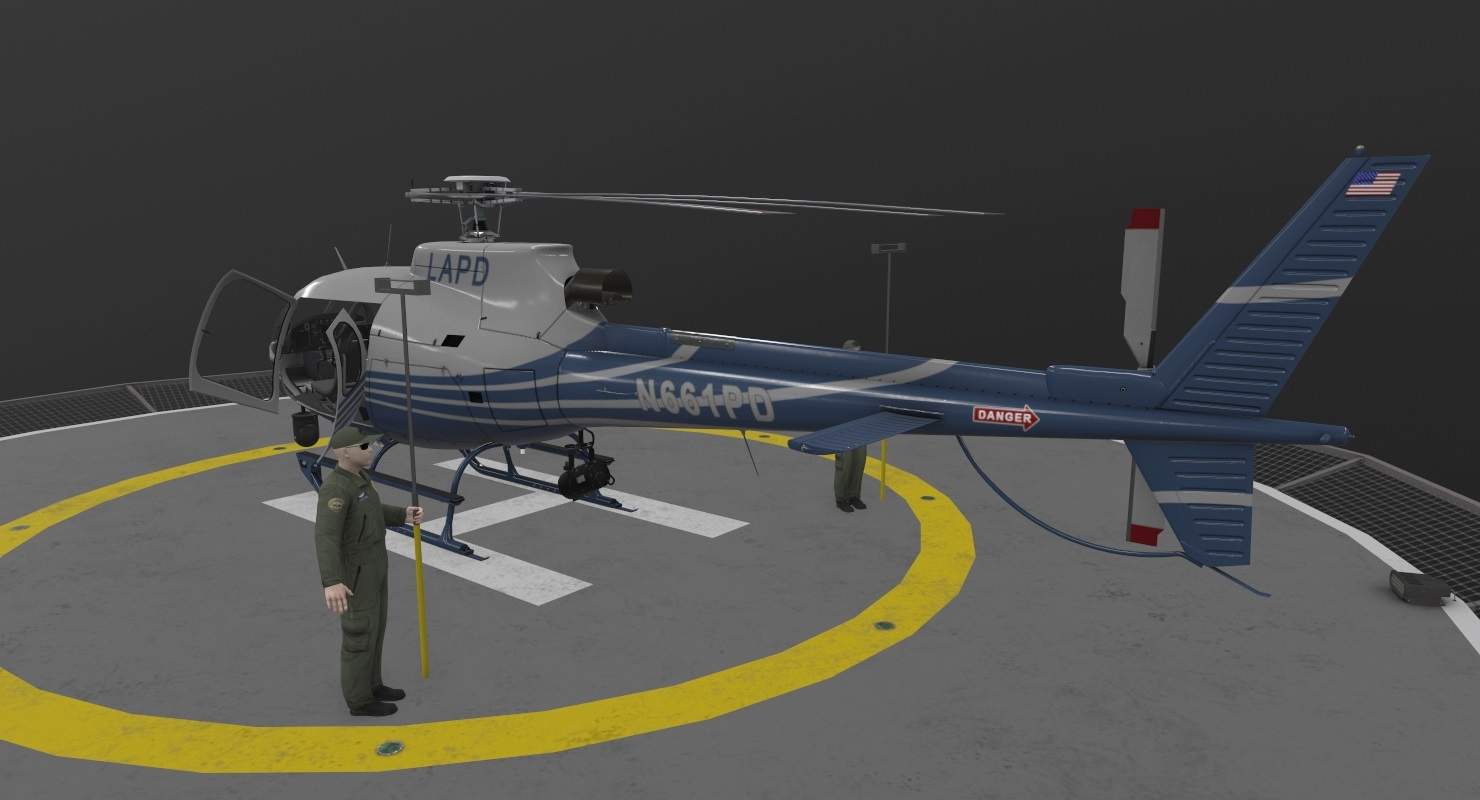 AS-350 LAPD 2 Animated 3D Model by pukamakara