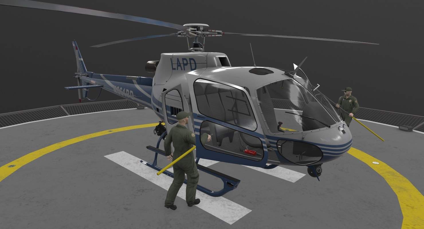 AS-350 LAPD 2 Animated 3D Model by pukamakara