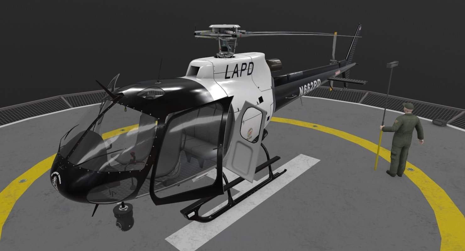 AS-350 LAPD Animated 3D Model by pukamakara