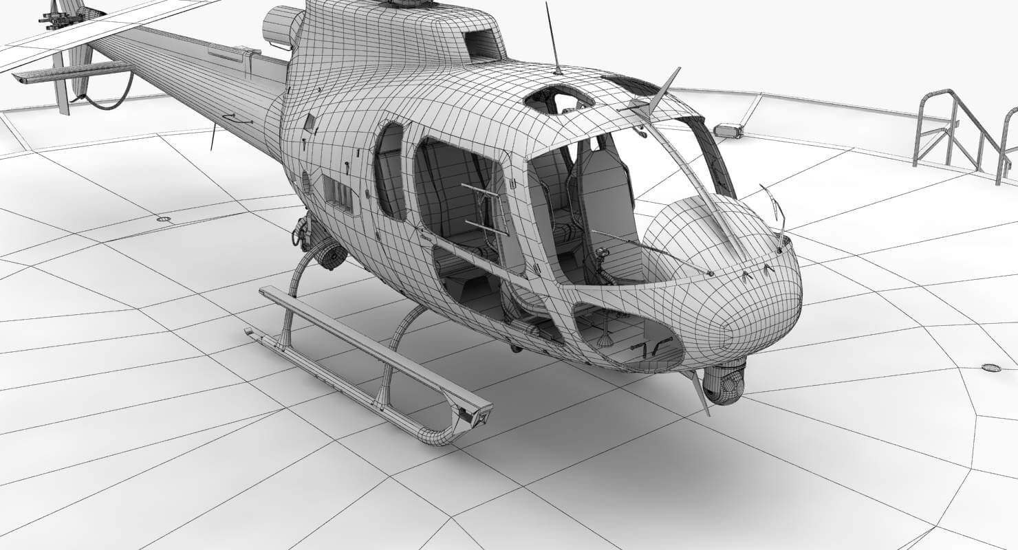 AS-350 LAPD Animated 3D Model by pukamakara