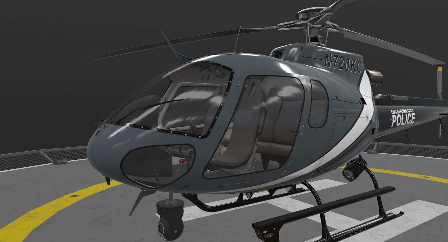 AS-350 Oklahoma City Police 3D Model by pukamakara