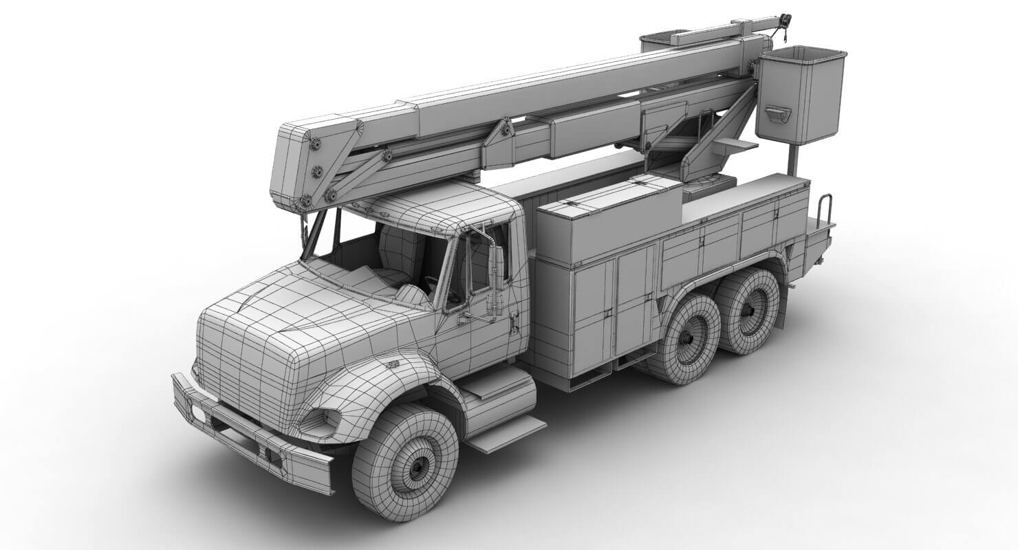 Bucket Truck - 3D Model by pukamakara