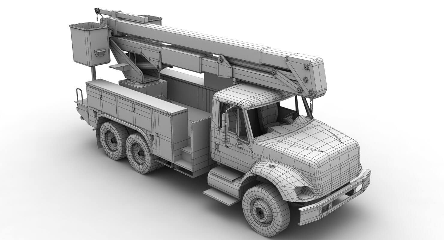 Bucket Truck - 3D Model by pukamakara