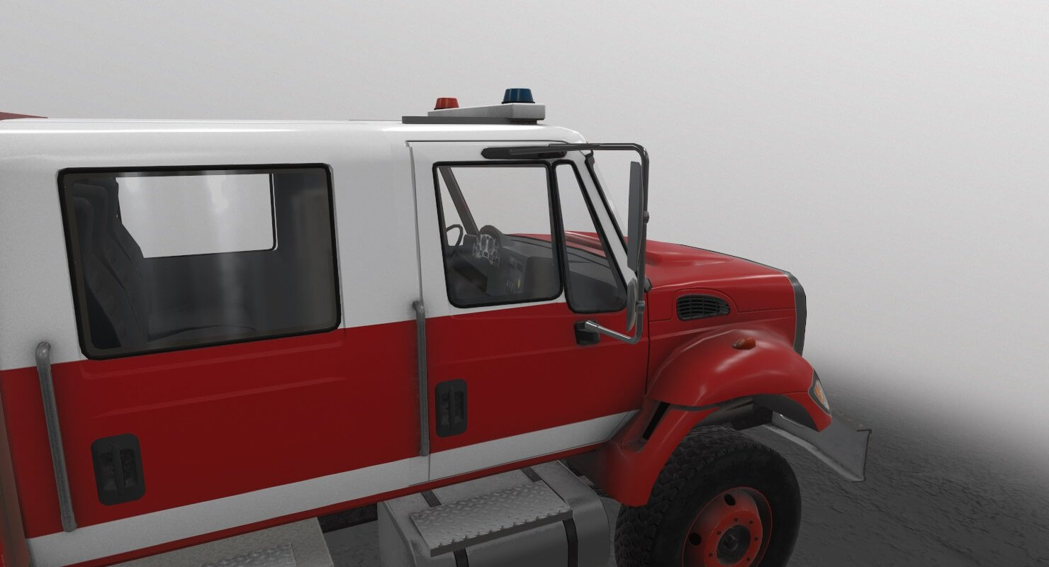 Red Fire Truck - 3D Model by pukamakara