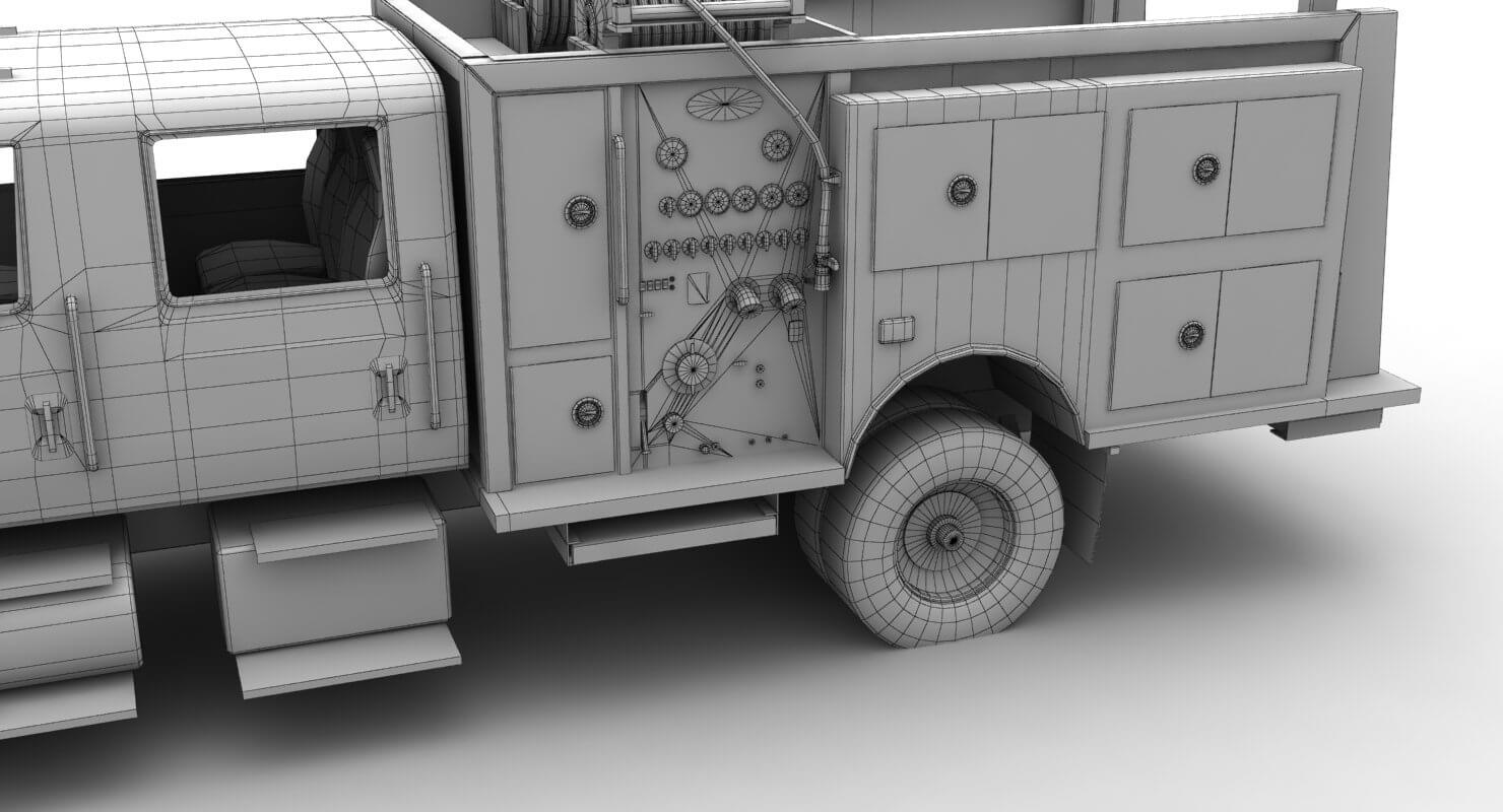 Red Fire Truck - 3D Model by pukamakara