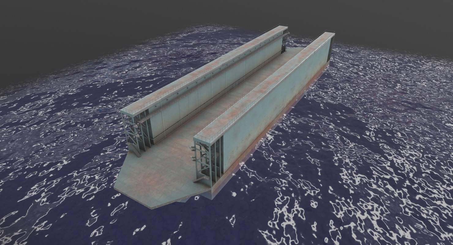 Floating Dock 2 - 3D Model by pukamakara