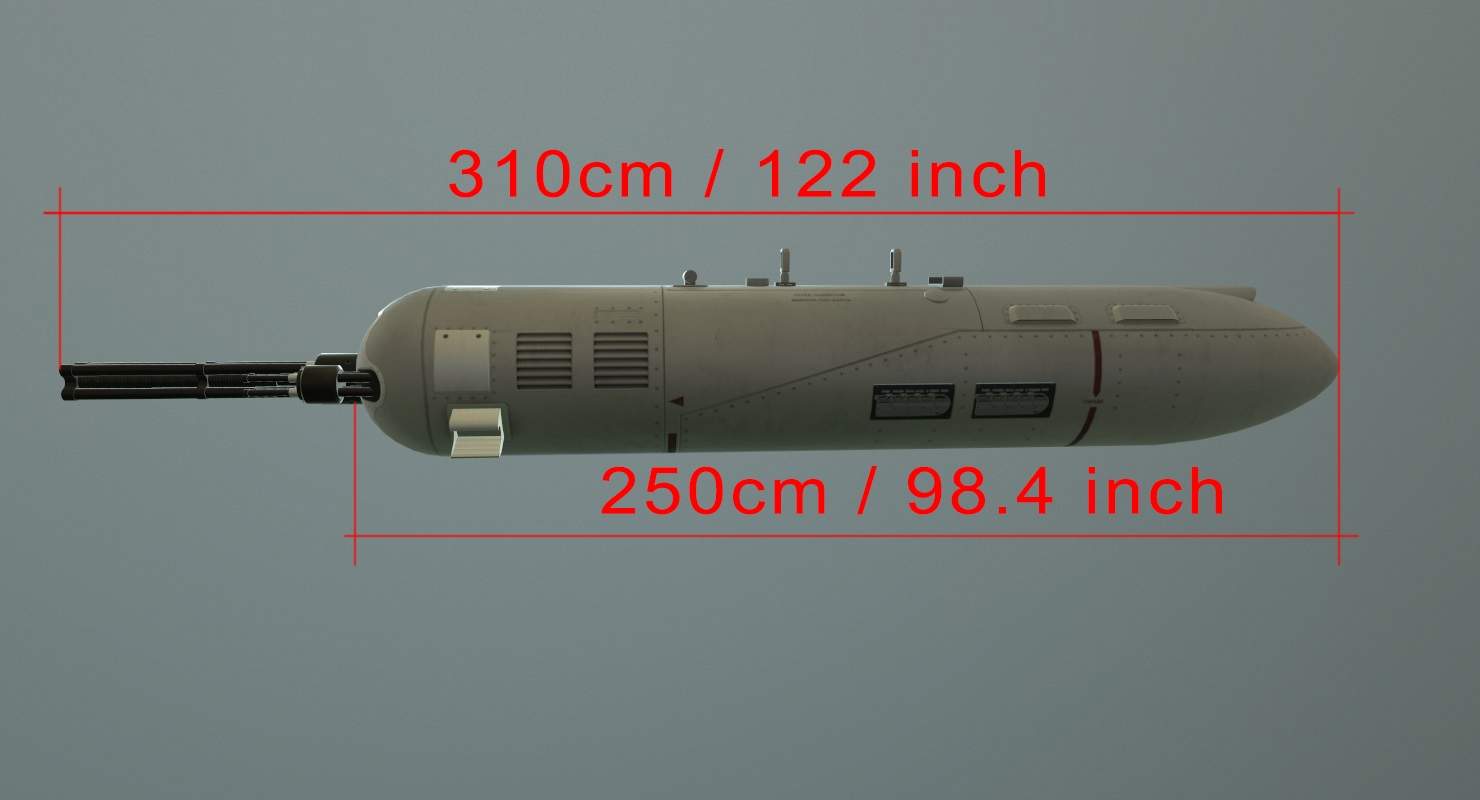 Gun Pod GUV-8700 3D Model by pukamakara