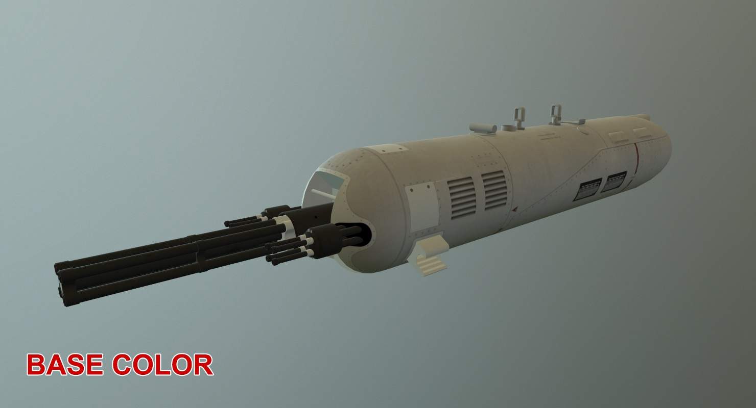 Gun Pod GUV-8700 3D Model by pukamakara
