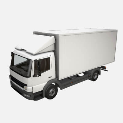 Mercedes Benz Box Van Truck (408) - 3D Model by pukamakara