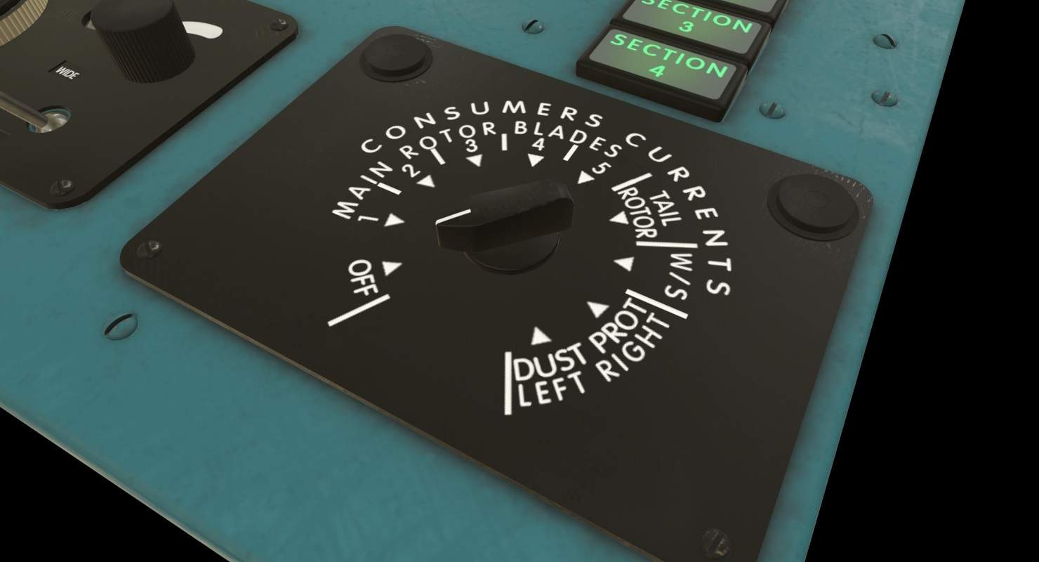 Mi-8MT Mi-17MT Left Overhead Board (English) 3D Model by pukamakara