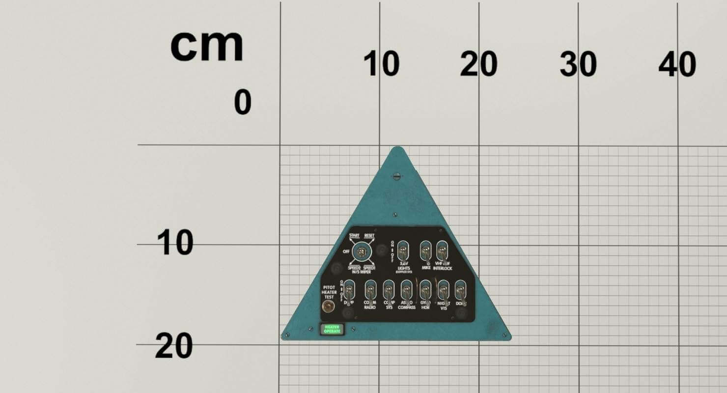 Mi-8MT Mi-17MT Left Panels Board (English) 3D Model by pukamakara