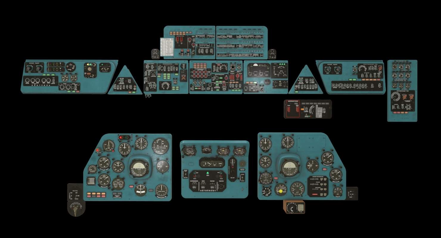 Mi-8MT Mi-17MT Panel Boards (Russian) 3D Model by pukamakara