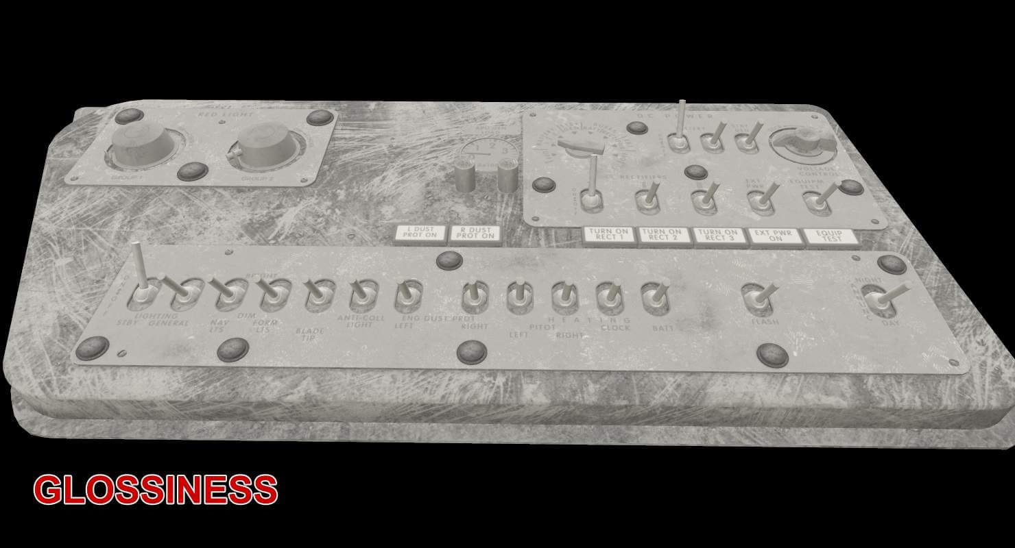 Mi-8MT Mi-17MT Right Side Console (English) 3D Model by pukamakara