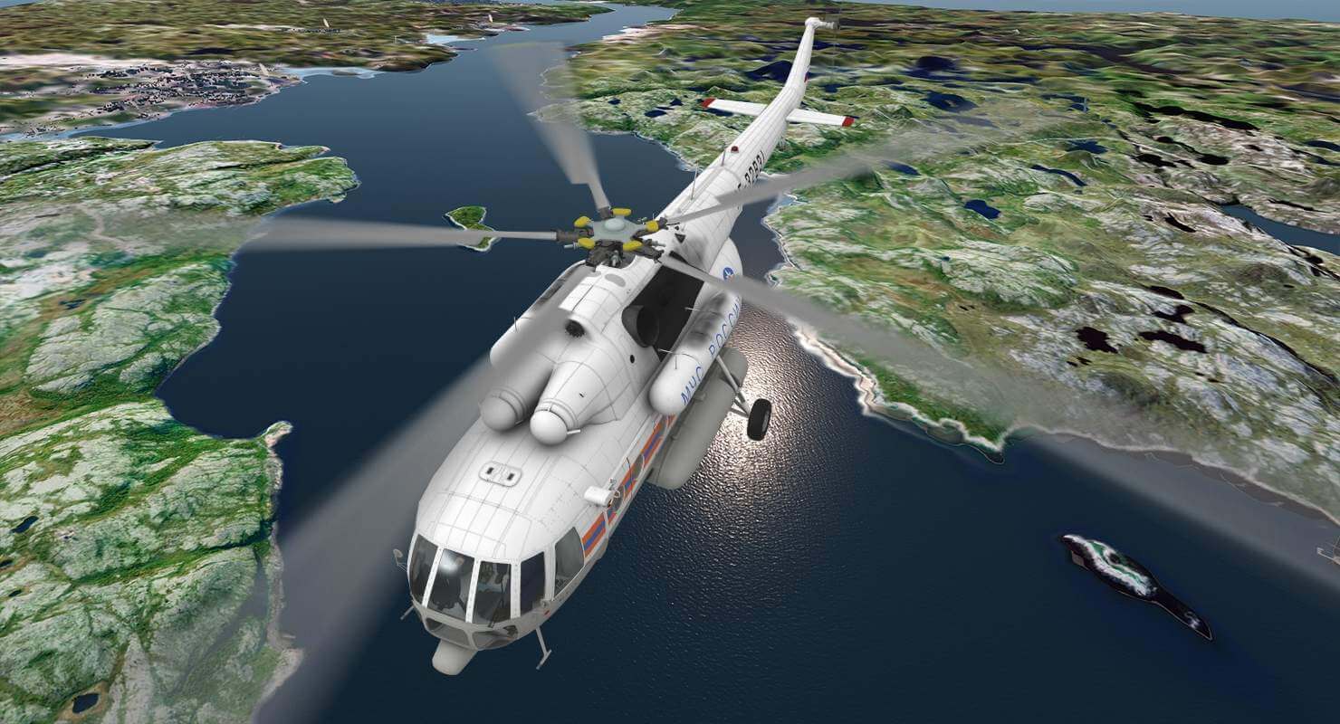 Mi-8MTV Russian Emercom Animated 3D Model by pukamakara