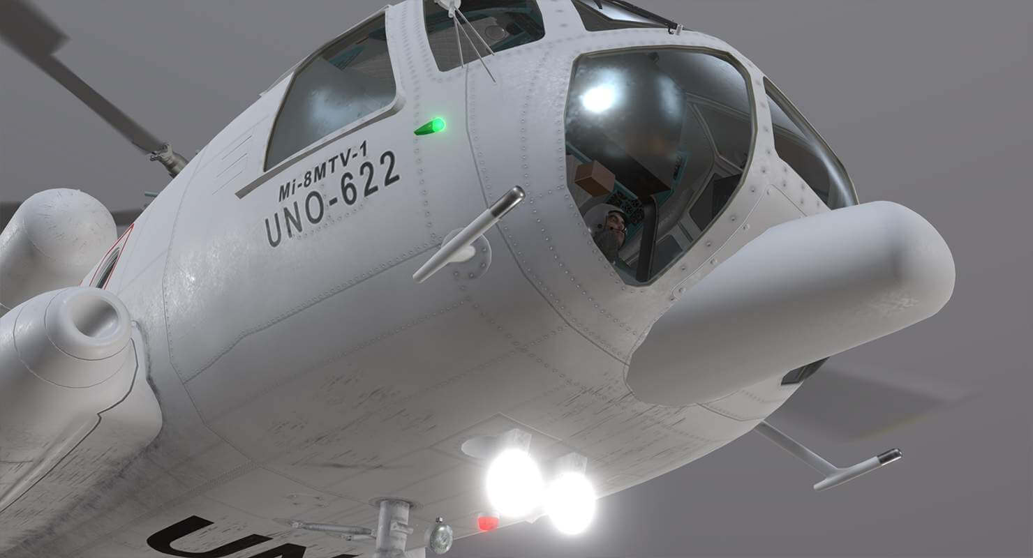 Mi-8MTV United Nations 3D Model by pukamakara