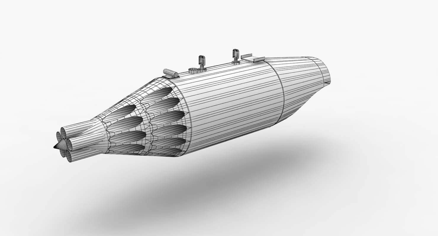 Rocket Launcher UB-32A-24 3D Model by pukamakara