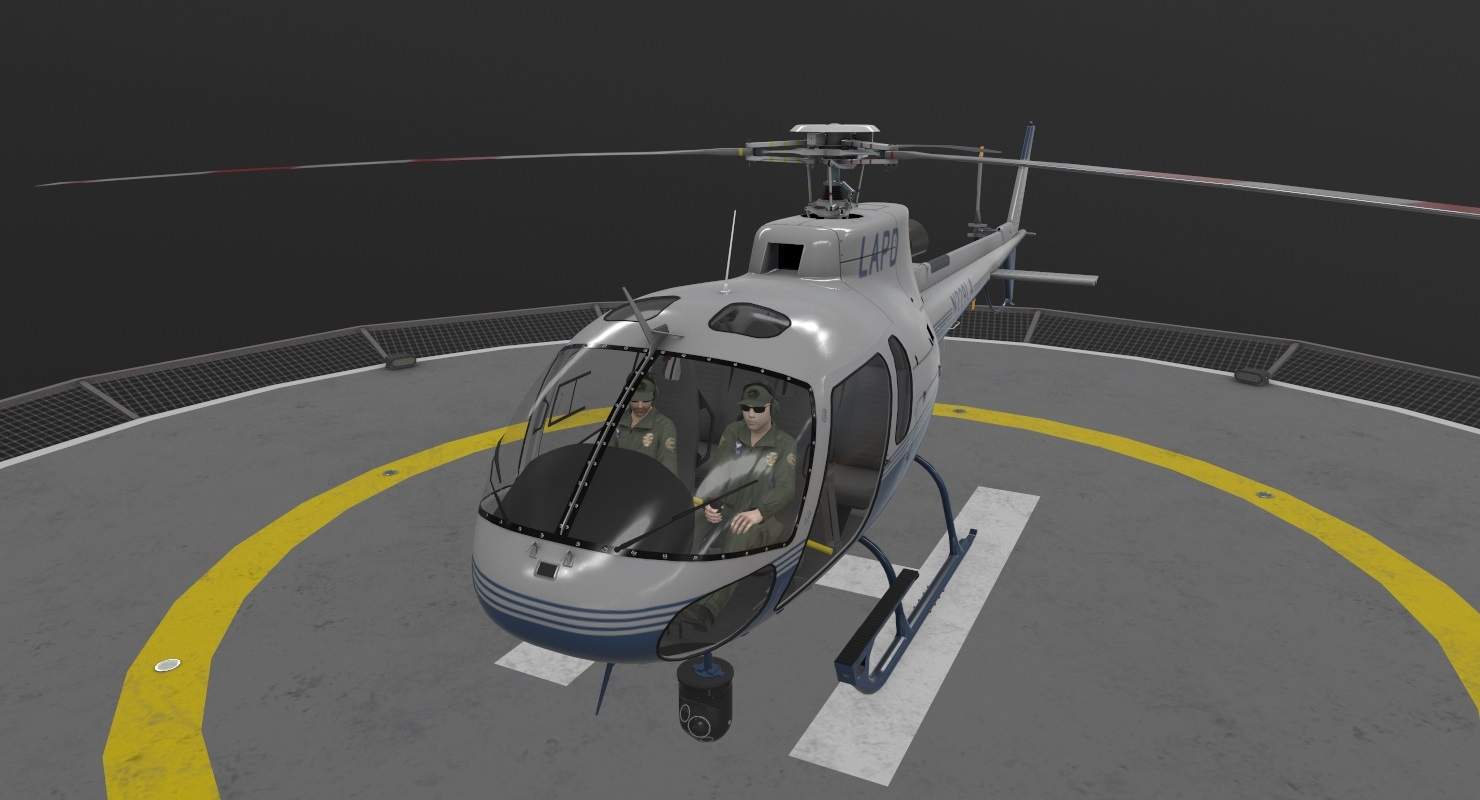 AS-350 LAPD 3 Animated 3D Model by pukamakara