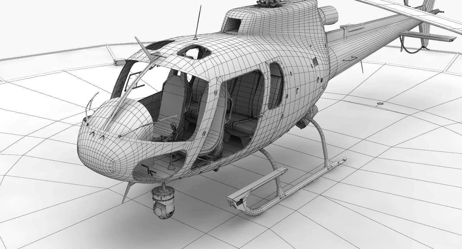AS-350 LAPD 3 Animated 3D Model by pukamakara