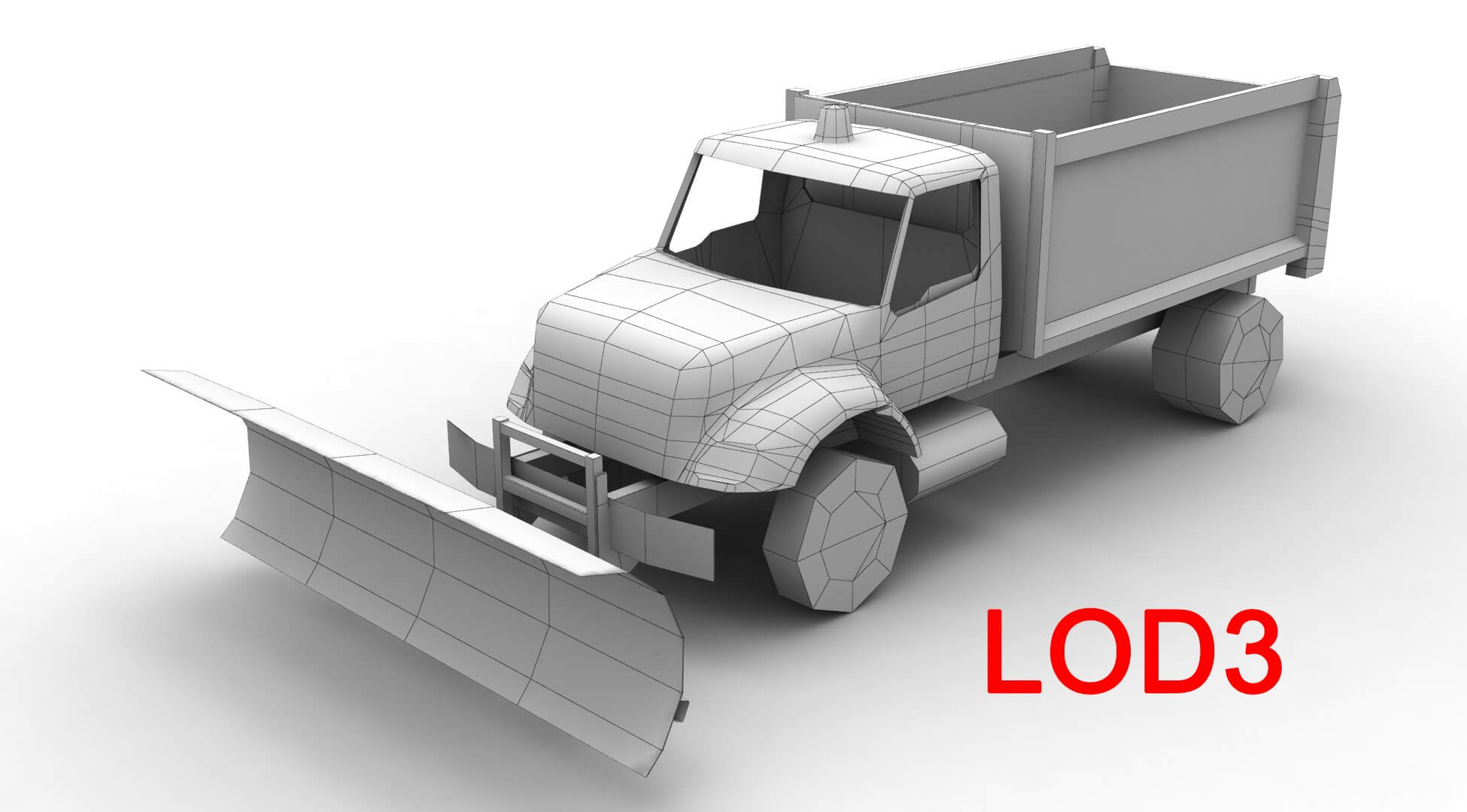 Snow Plow International 7400 - 3D Model by pukamakara