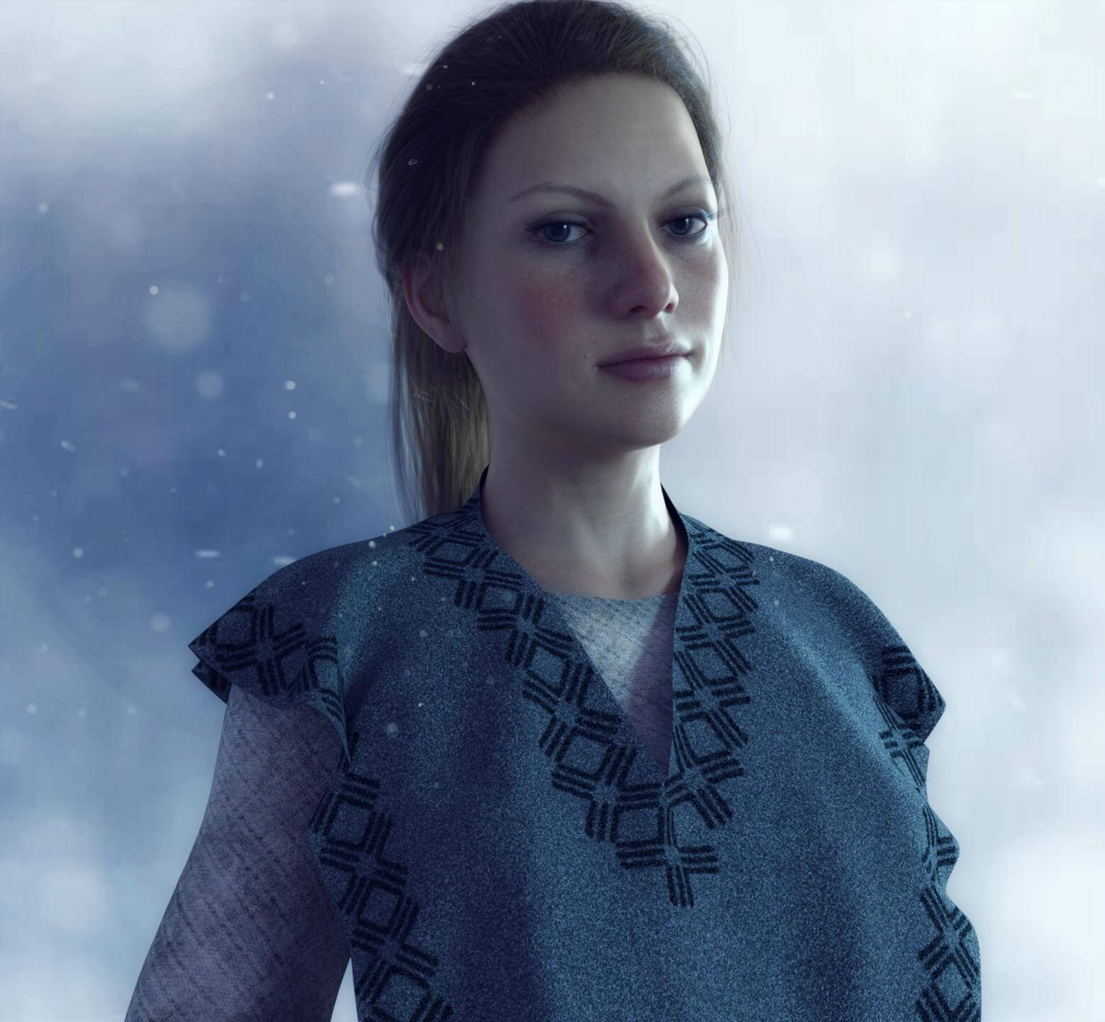 A face in the cold 3D Render, Digital Art by puredigital101