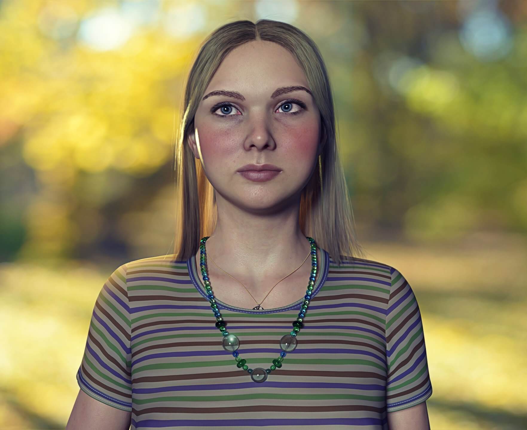 The Girl 3D Render, Digital Art by puredigital101