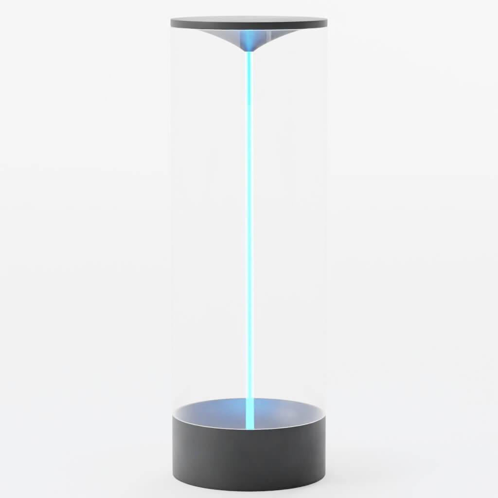 Futuristic LED Cylinder Desk Lamp - Free 3D Model by puscas_adryan