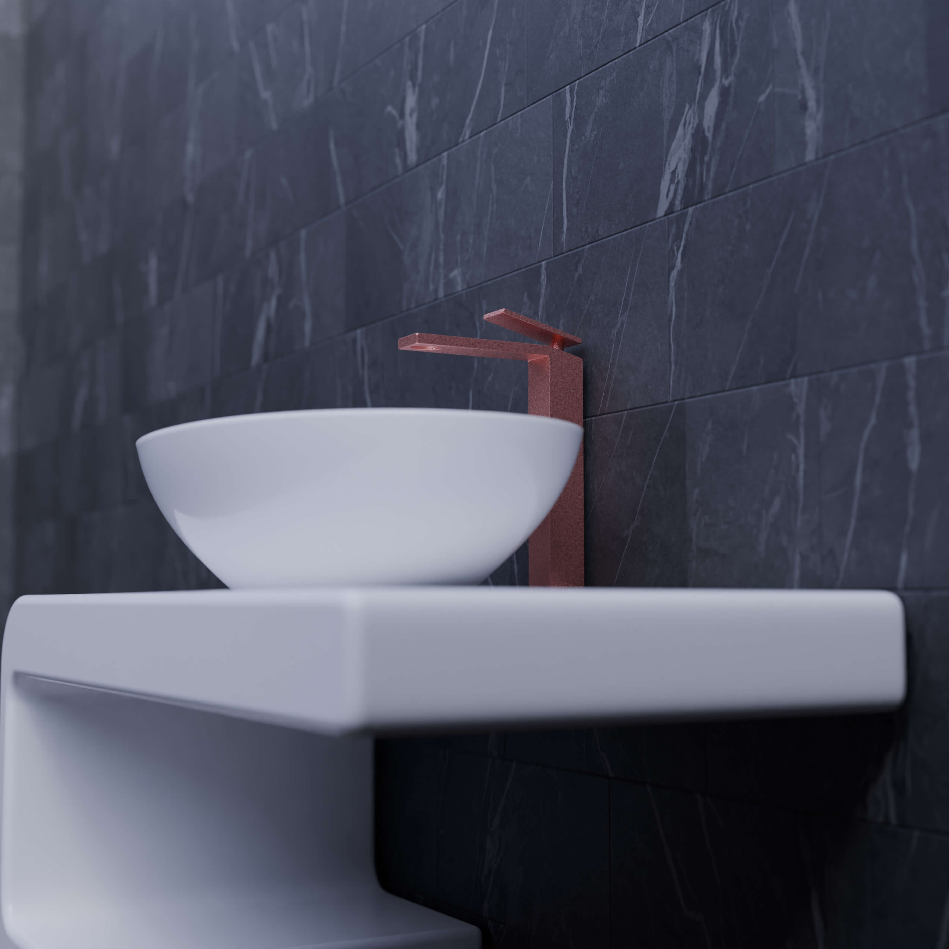 Abstract Sink Cabinet 3D Render, Digital Art by puscas_adryan