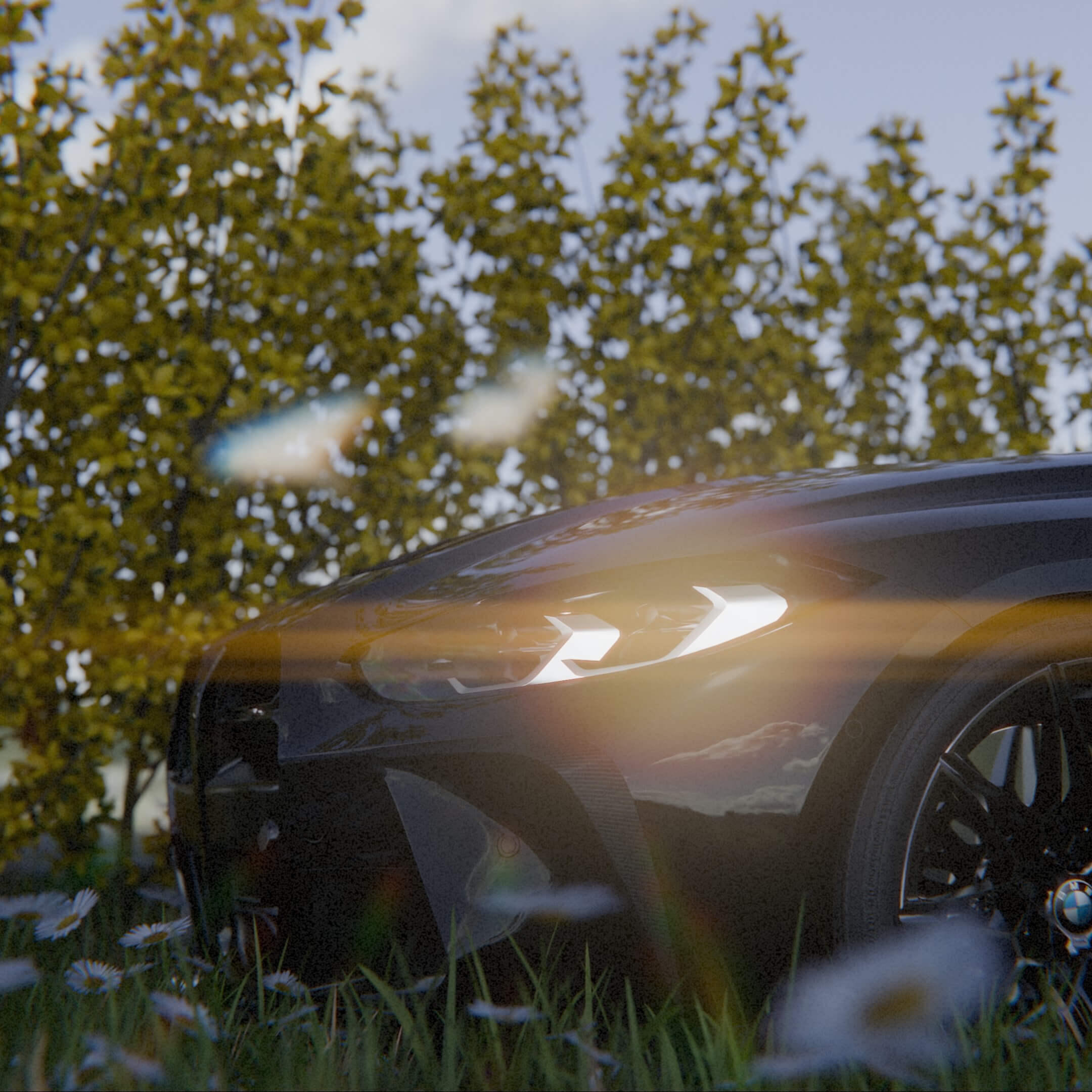 BMW M4 - Cinematic Wallpaper 3D Render by puscas_adryan