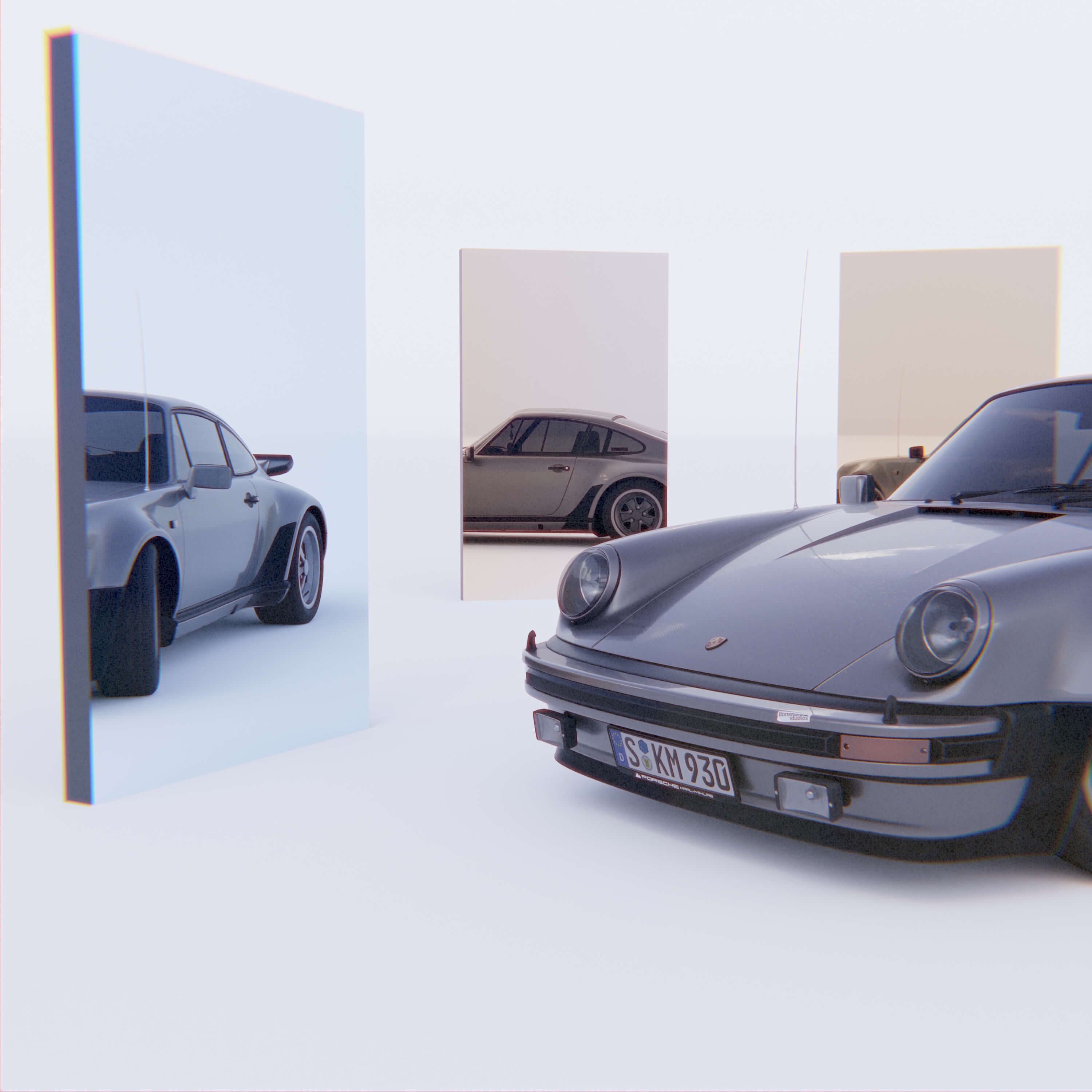 Reflections of an Icon The Porsche 930 3D Render by puscas_adryan