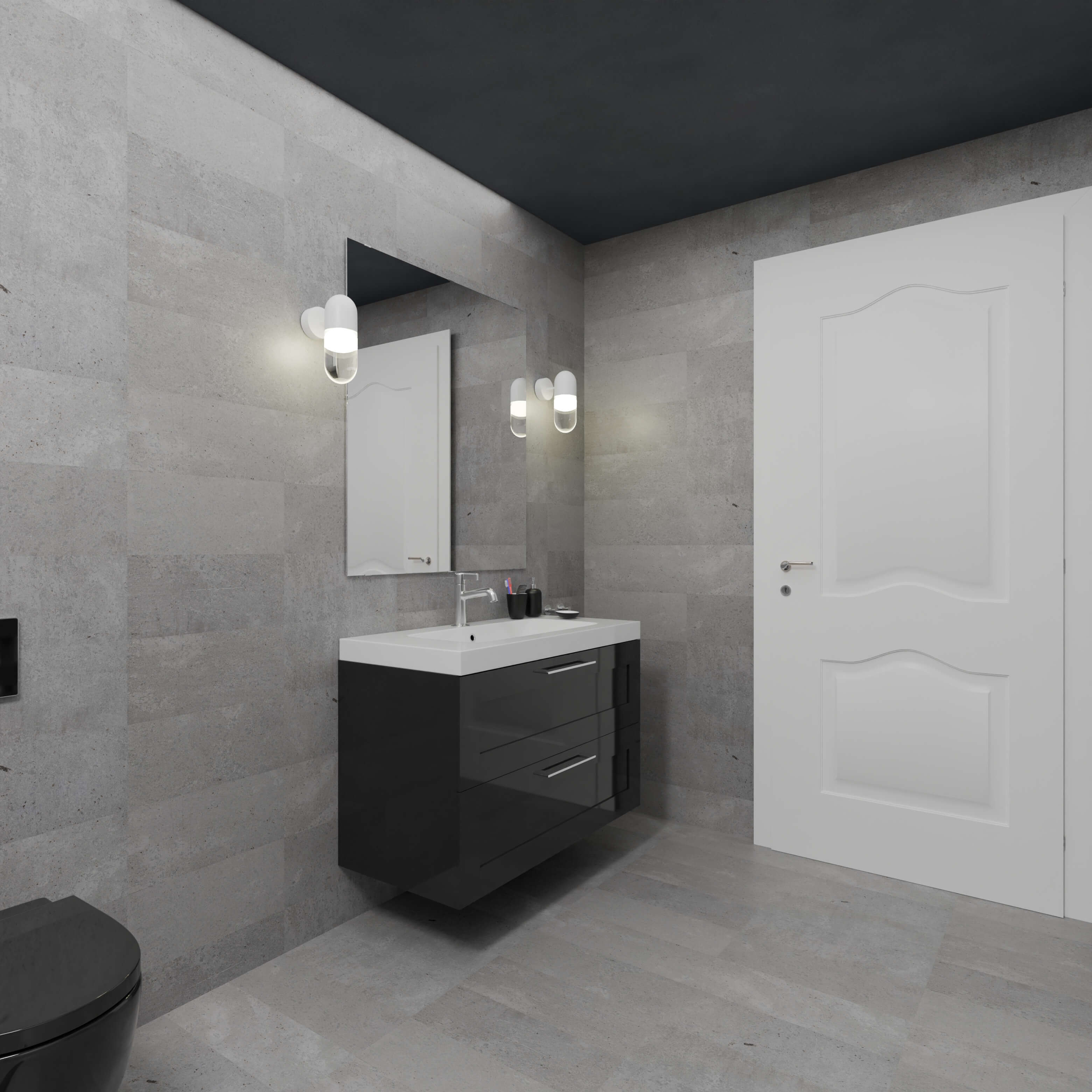 Simple Bathroom Design 3D Render, Digital Art by puscas_adryan