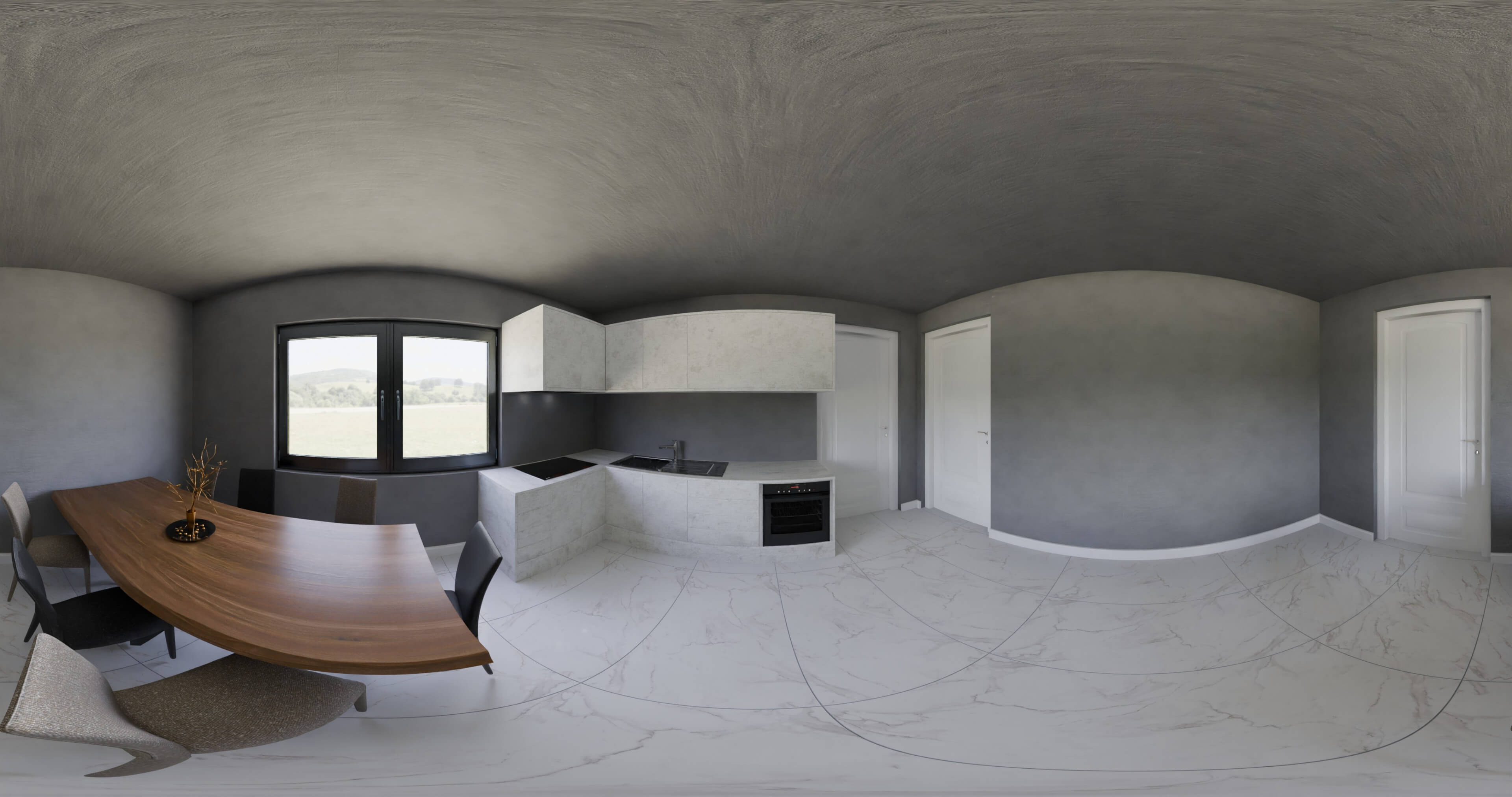 Simple Kitchen Design 3D Render | RenderHub Gallery