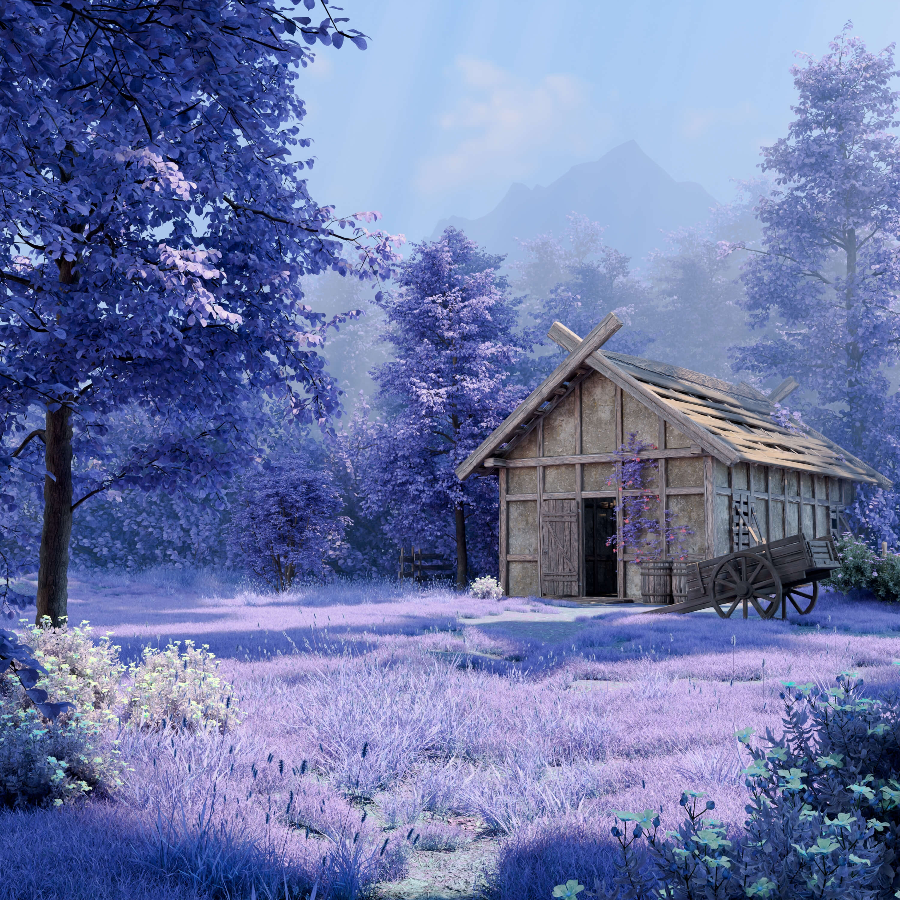 The Violet Spectrum A Journey through Light 3D Render
