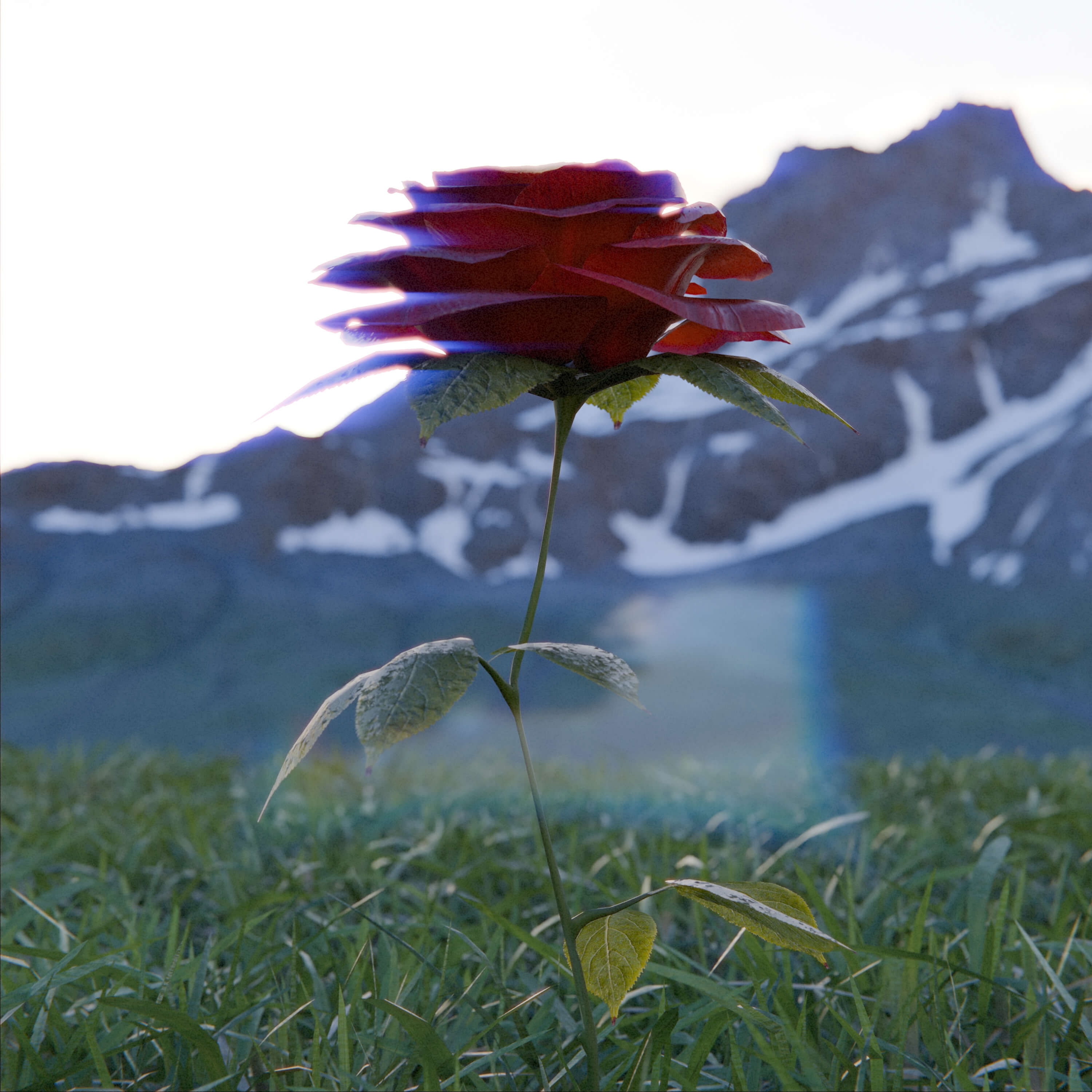 Whispers of the Crimson Bloom 3D Render by puscas_adryan