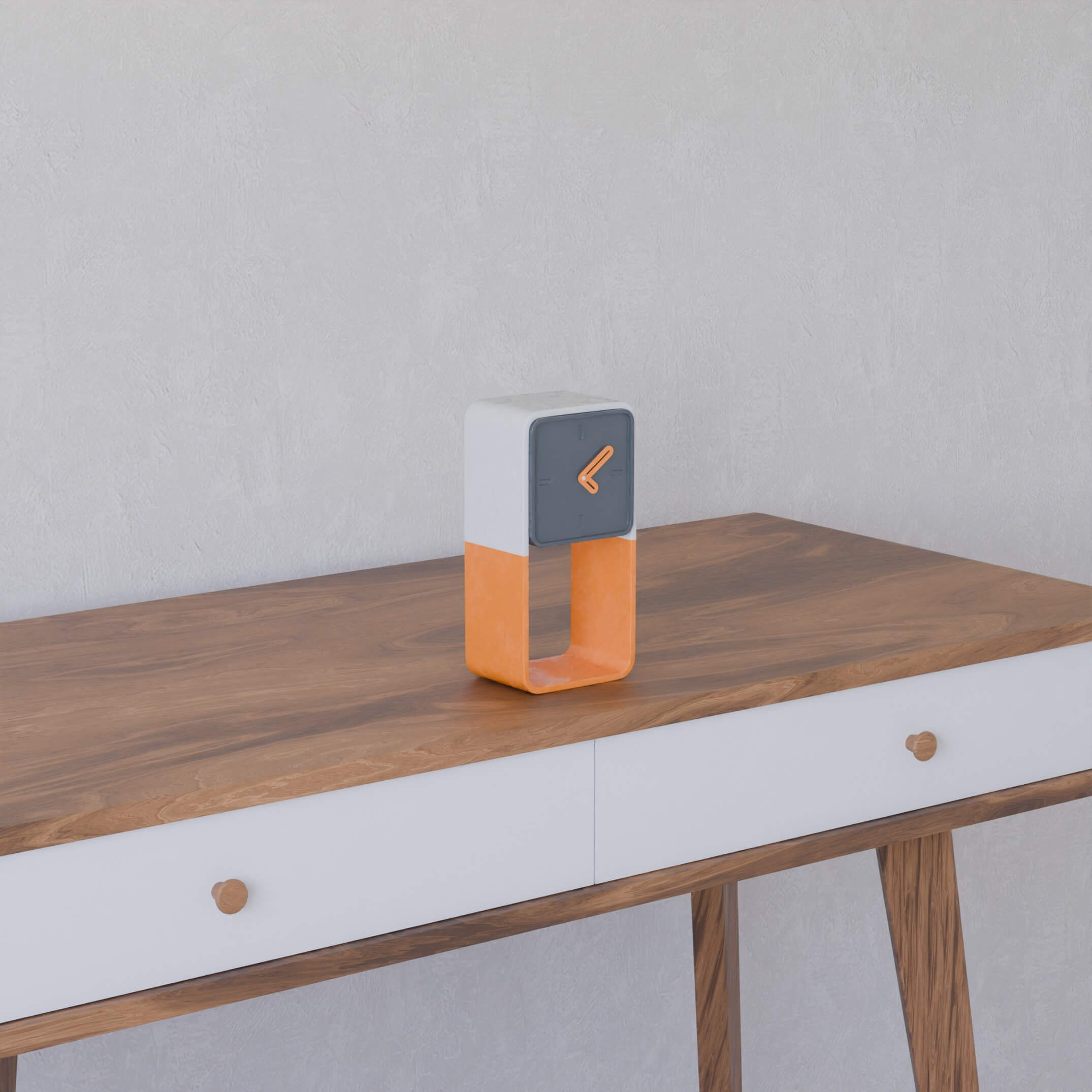 Modern Minimalist Table Clock - 3d Model by puscas_adryan