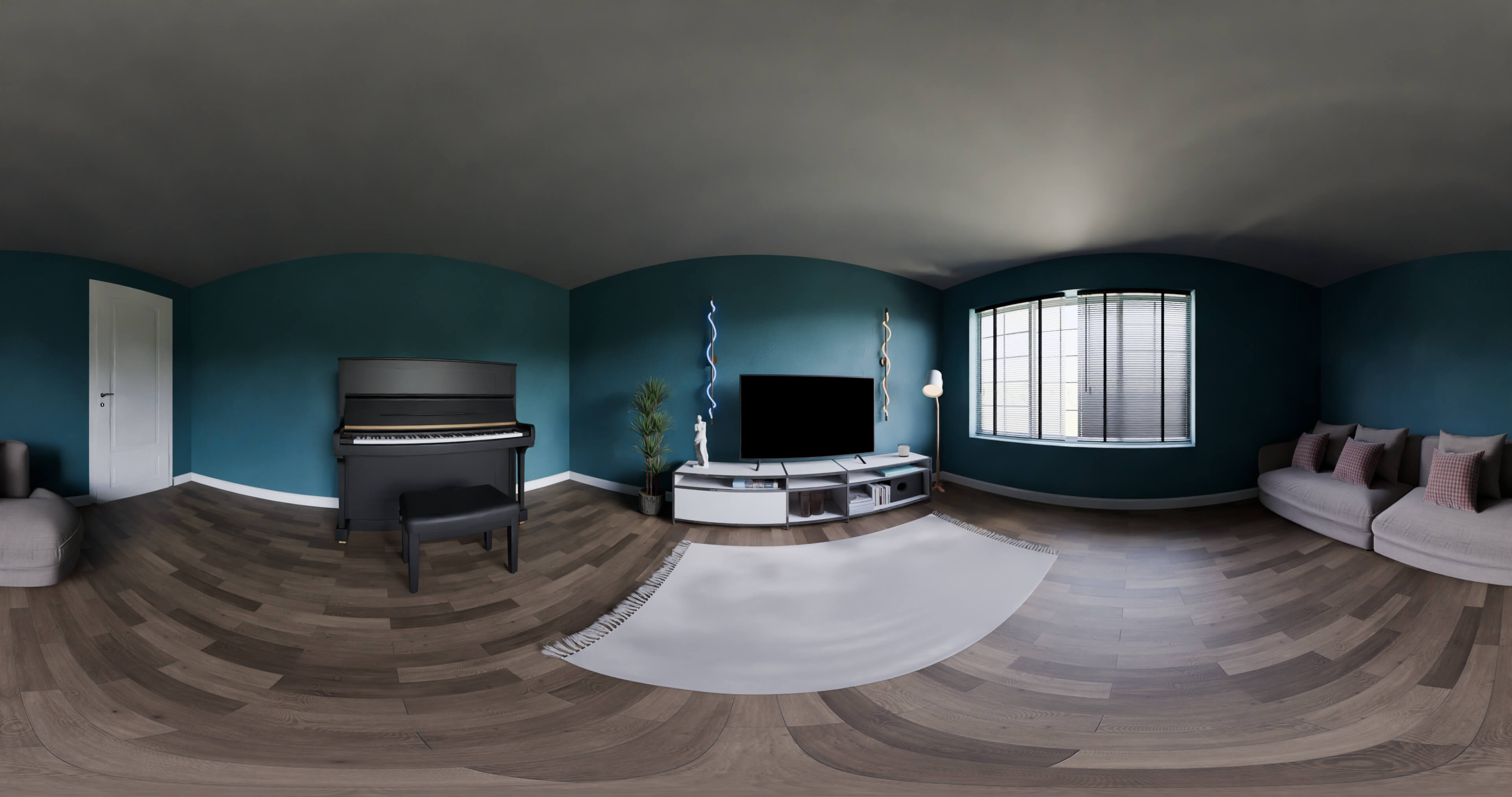 Simple Minimalist Living Room - 3D Model by puscas_adryan