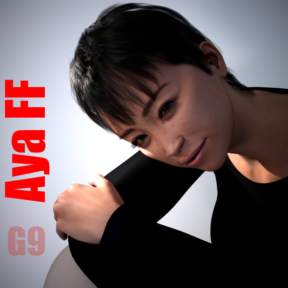 Aya FF - Info 3D Render, Digital Art by Pushee-Ri