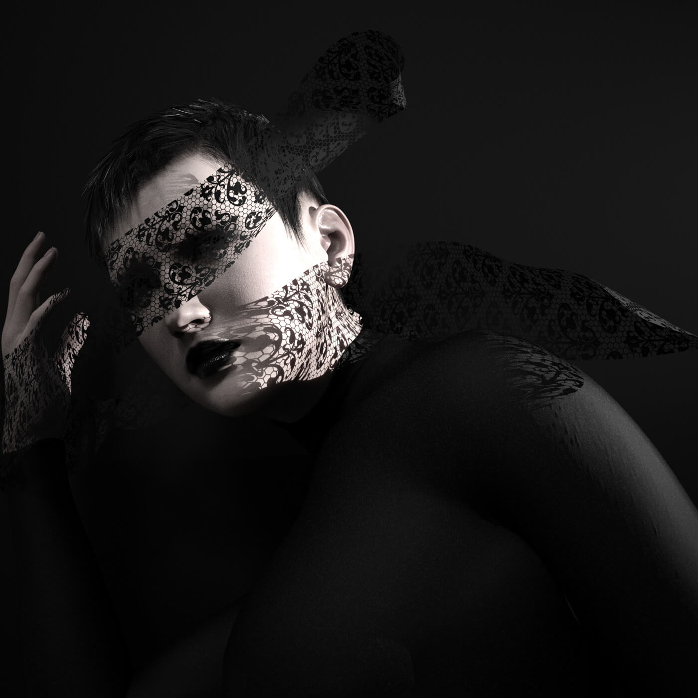DropScarf Goth (WIP) 3D Render, Digital Art by Pushee-Ri