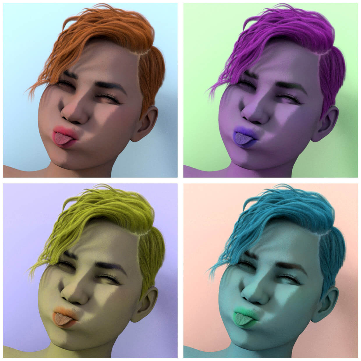 Faces of Eve (WIP) 3D Render, Digital Art by Pushee-Ri