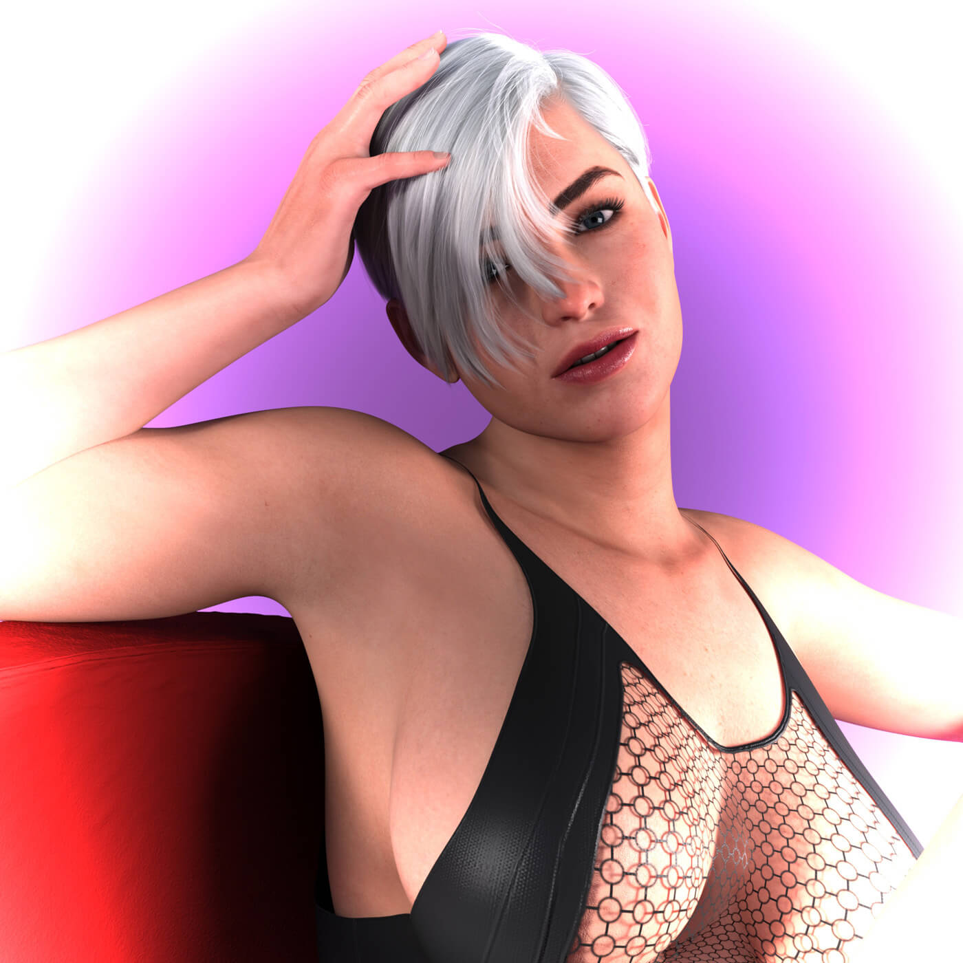 Lilly Portrait (on demand) 3D Render, Digital Art by Pushee-Ri