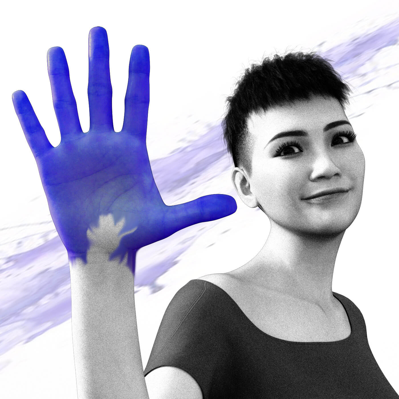 Tribute to Yves Klein 3D Render | RenderHub Gallery