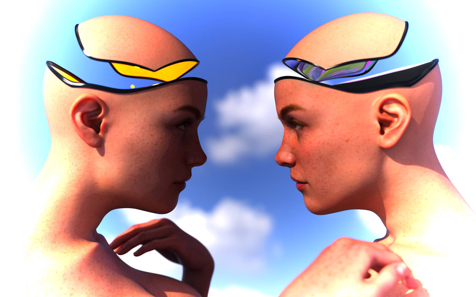 Void and Reflection 3D Render, Digital Art by Pushee-Ri