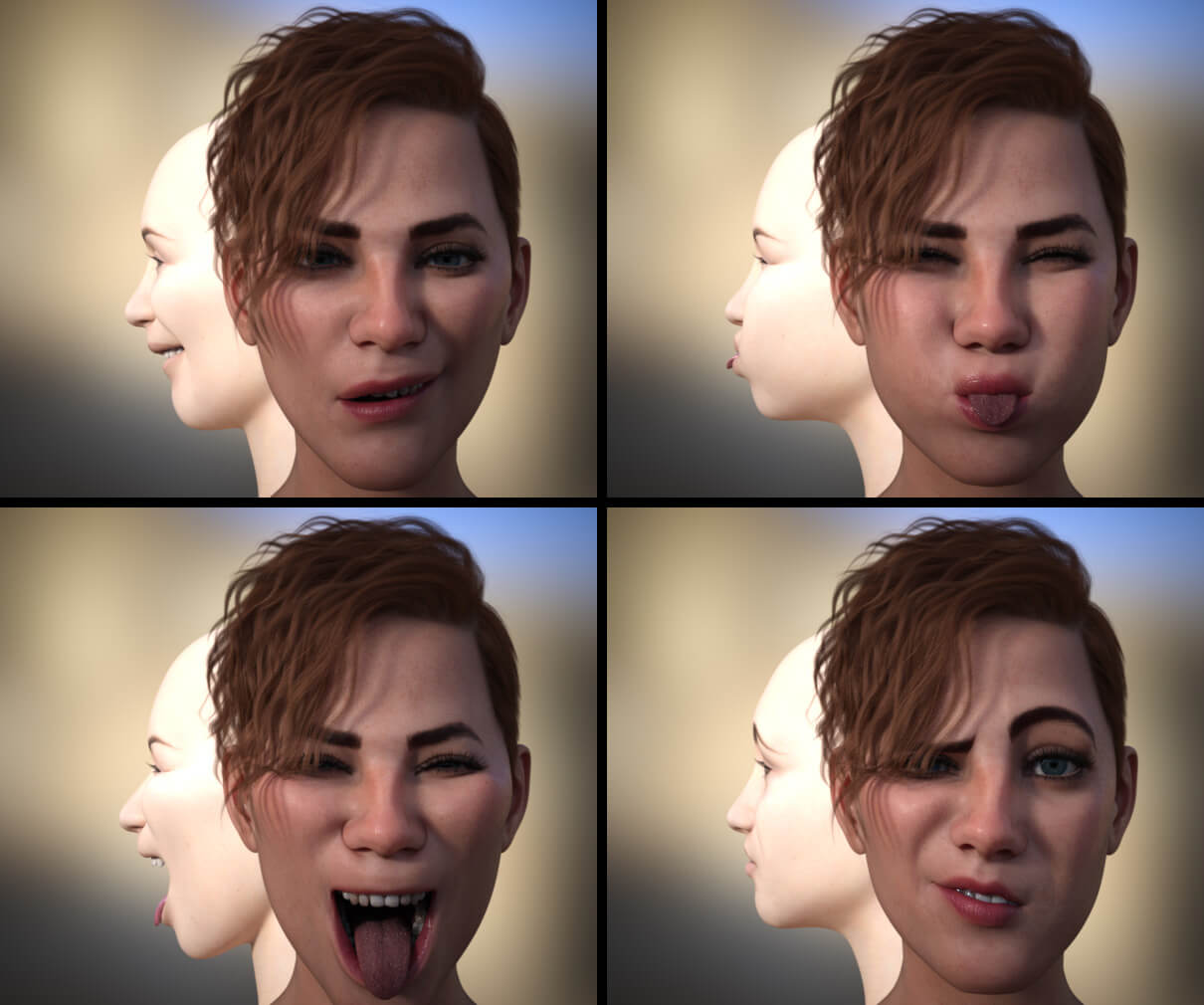 GrimAces - Face Expressions for Genesis Female 8 and 8.1 Daz Content by ...