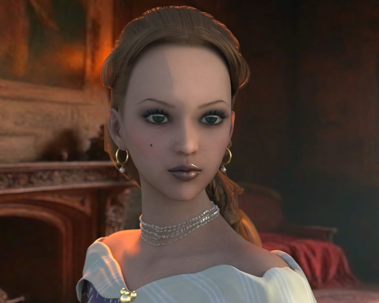 Sparkling Lazy Choker for Genesis Female 8 and 9 - Free Daz Content by Pushee-Ri