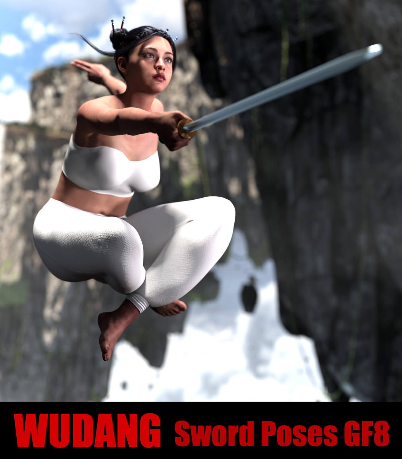 WUDANG Sword Poses for GF8 / GF8.1 - Daz Content by Pushee-Ri