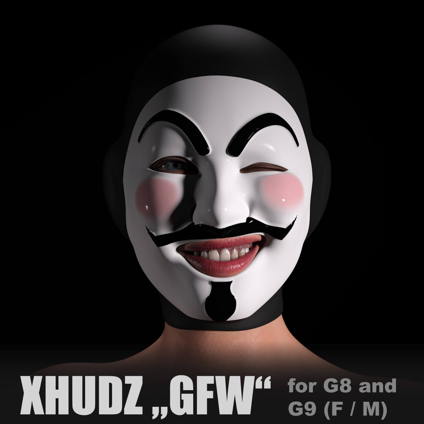 Xhudz Gfw - Balaclavas for GF8, GM8 and G9 Daz Content by Pushee-Ri